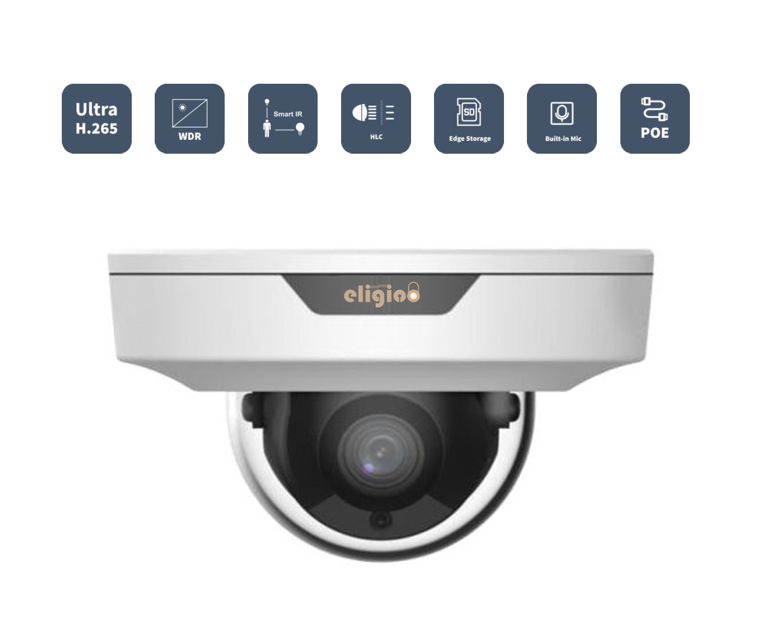 EliGico 5MP Mini PTZ Dome IP Security Camera - LightHunter Active ...
